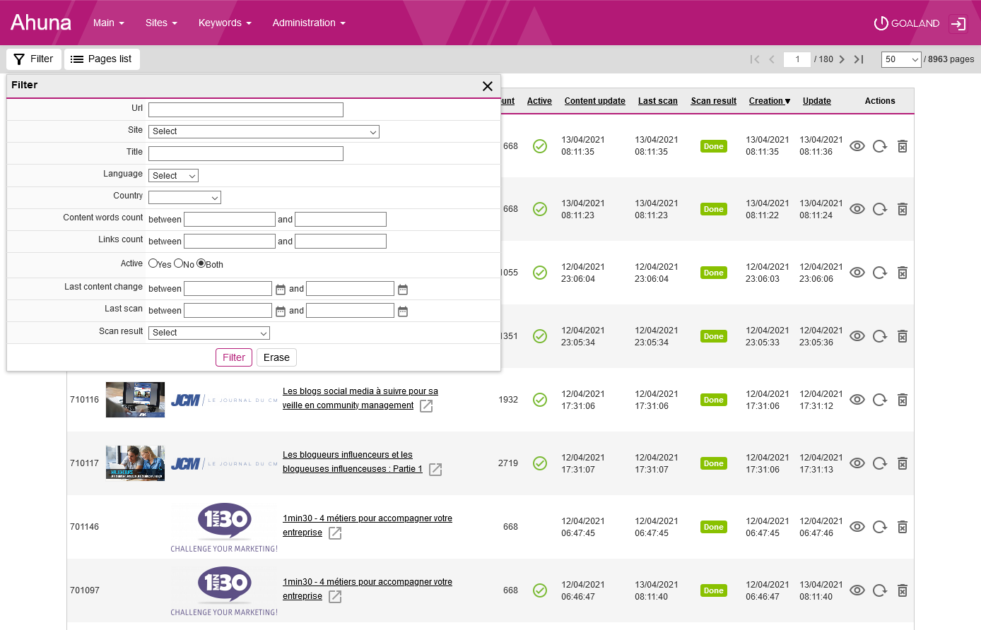Ahuna Features - Goaland