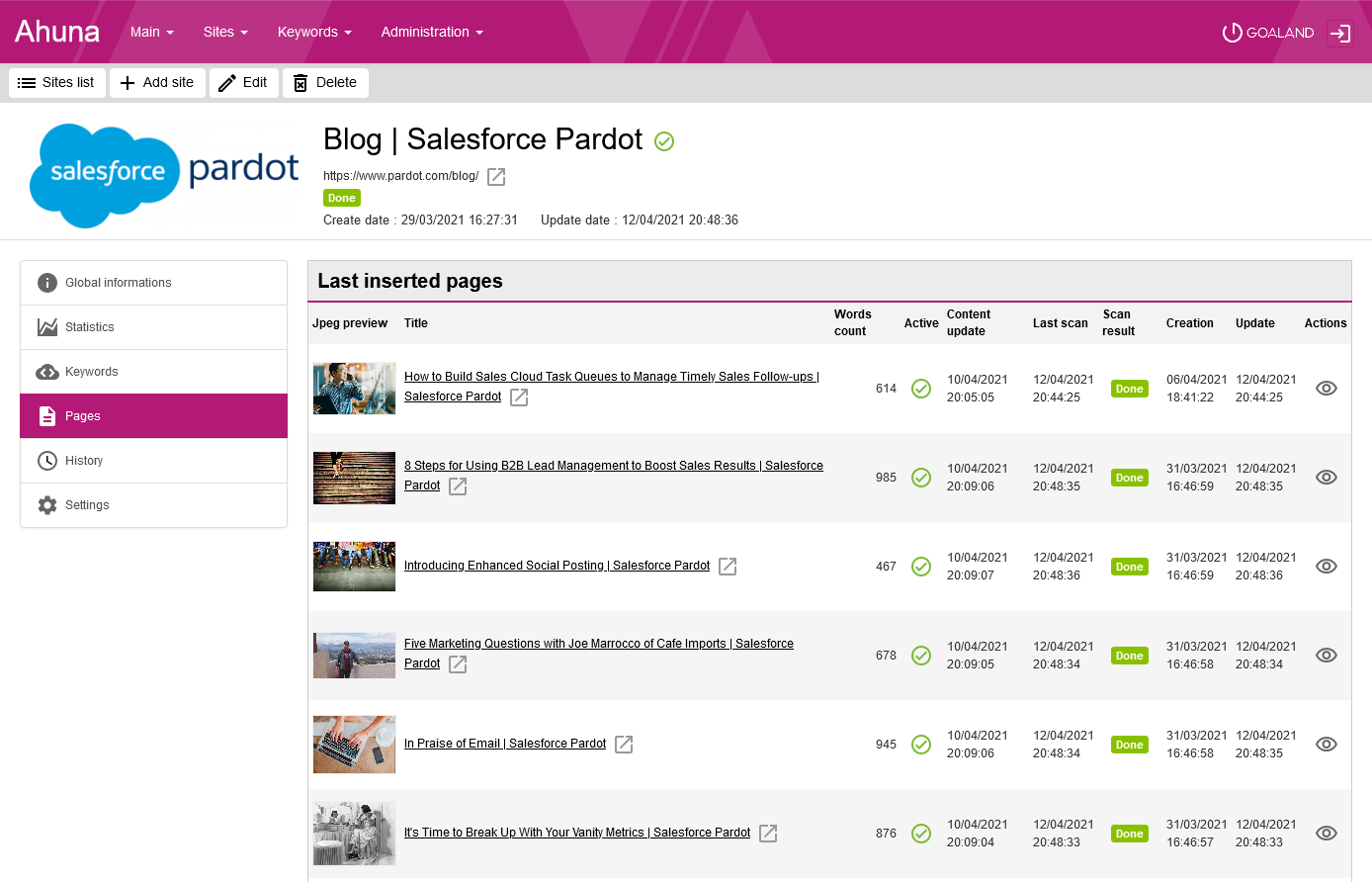 Ahuna Features - Goaland